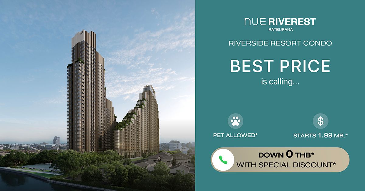 Nue Riverest Ratburana Condo on Chao Phraya Riverfront