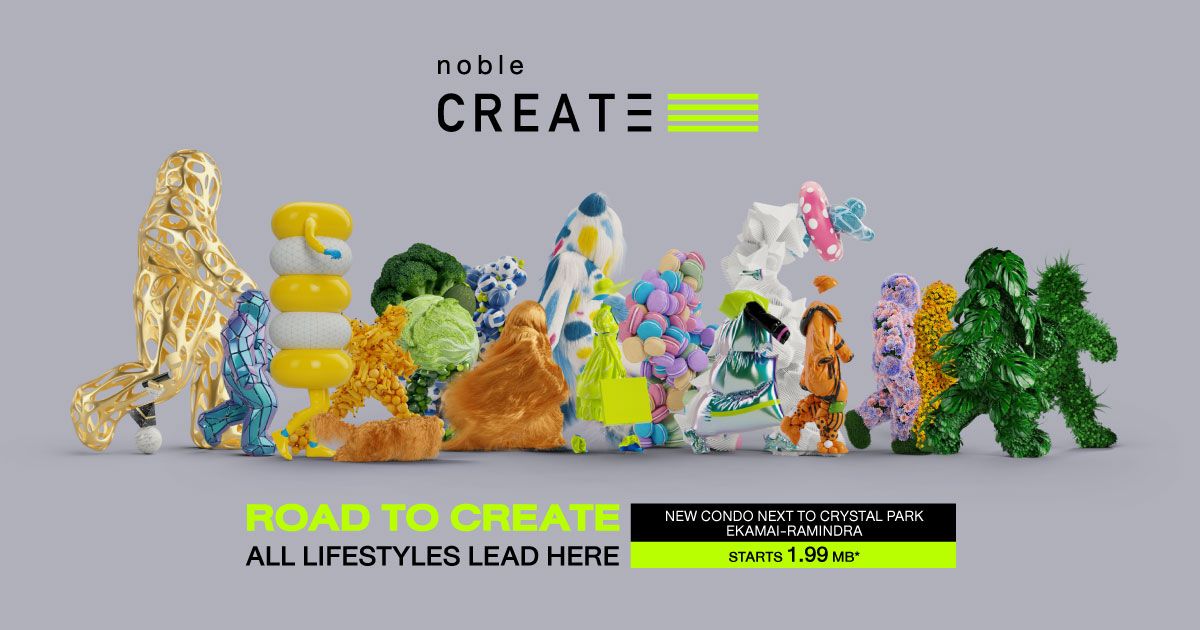 Noble Create - Brand-New Condo Next to Crystal Park Ekamai - Ramindra from Noble